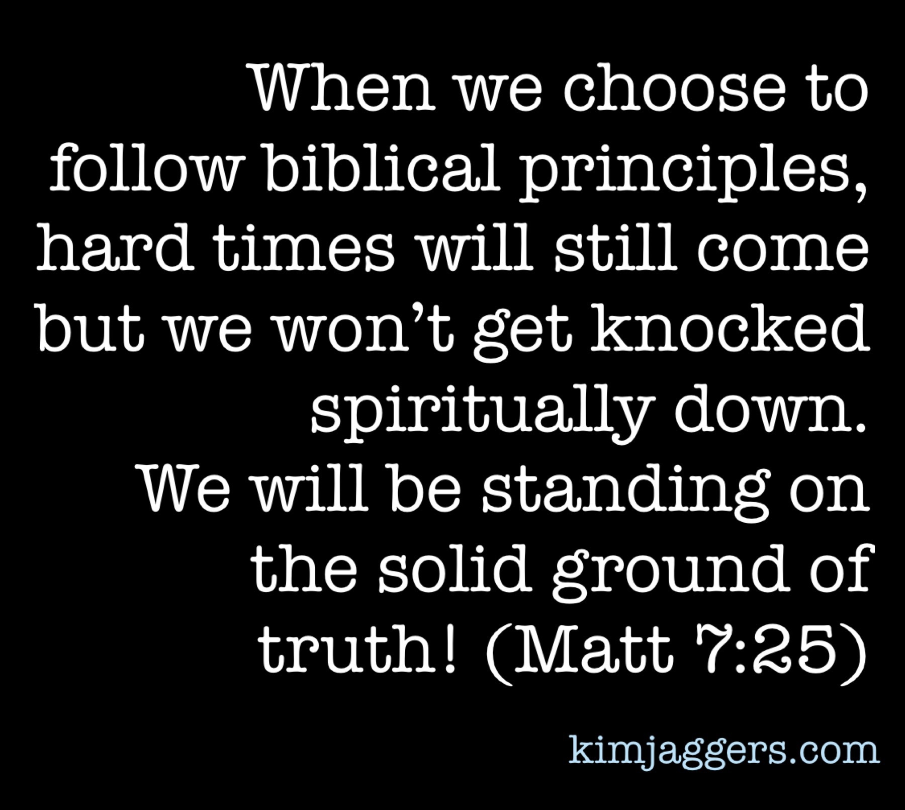 You can stand on SOLID ground! – Kim Jaggers Ministry
