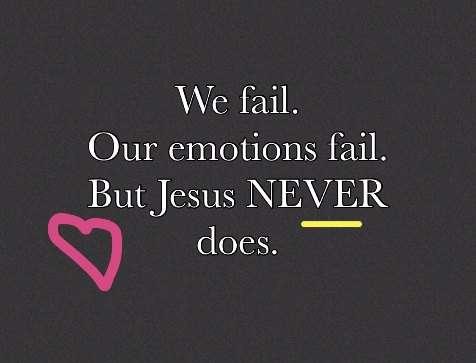 Jesus Never Fails. – Kim Jaggers Ministry
